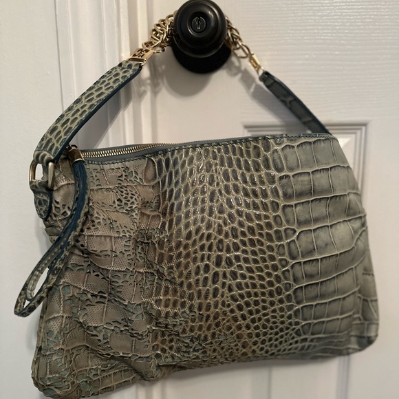 Escada | Bags | Escada Green Alligator Leather Chain Shoulder Bag ...